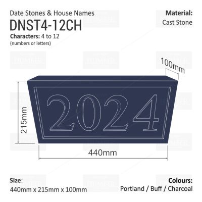 Date Stones and House Names 440mm X 215mm – Humber Cast Stone