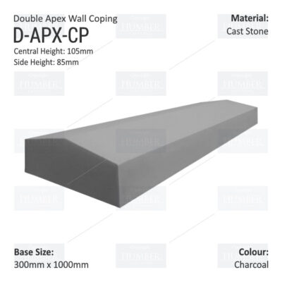 Double Apex Coping 300mm x 1000mm – Humber Cast Stone