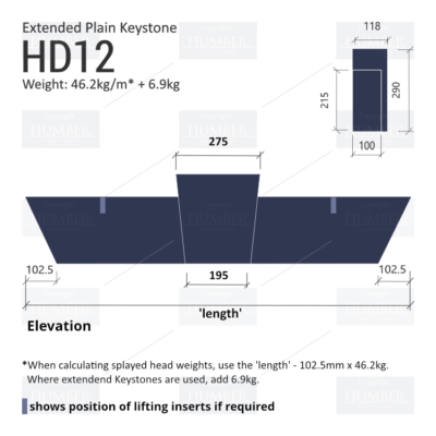 Splayed Keystone Window Head – Humber Cast Stone
