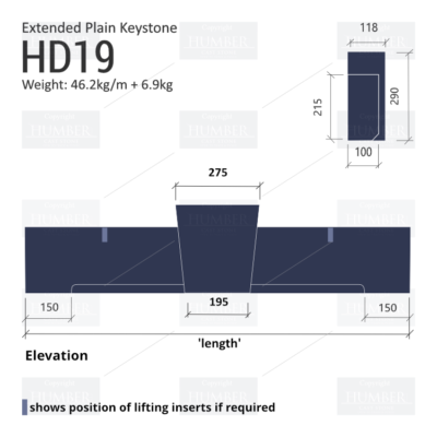 Chamfered Keystone Window Head – Humber Cast Stone