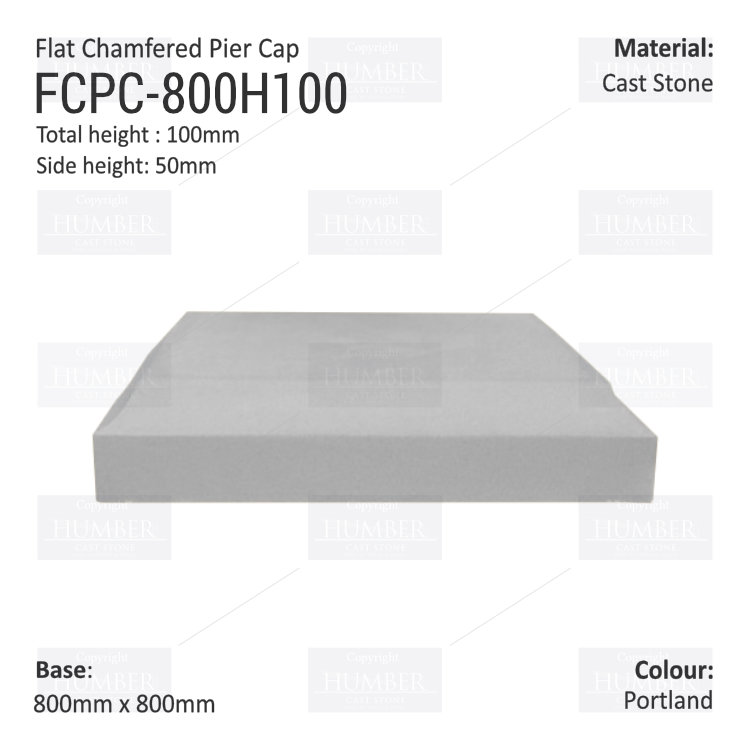 Flat Chamfered Pier Cap – Humber Cast Stone