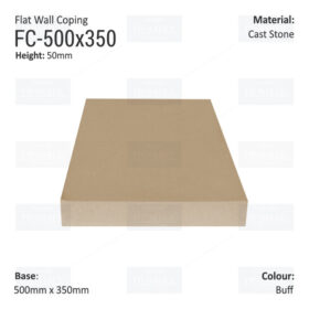 Flat Coping – 500mm x 350mm – Humber Cast Stone