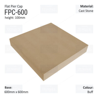Flat Pier Cap 600mm x 600mm – Humber Cast Stone