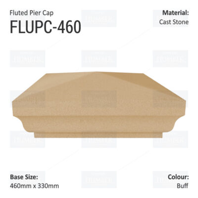 Fluted Pier Cap 460mm x 330mm – Humber Cast Stone