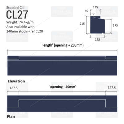 STOOLED WINDOWS CILLS CL27 – Humber Cast Stone