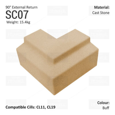 Traditional String Course (90° External Return) SC07 – Humber Cast Stone