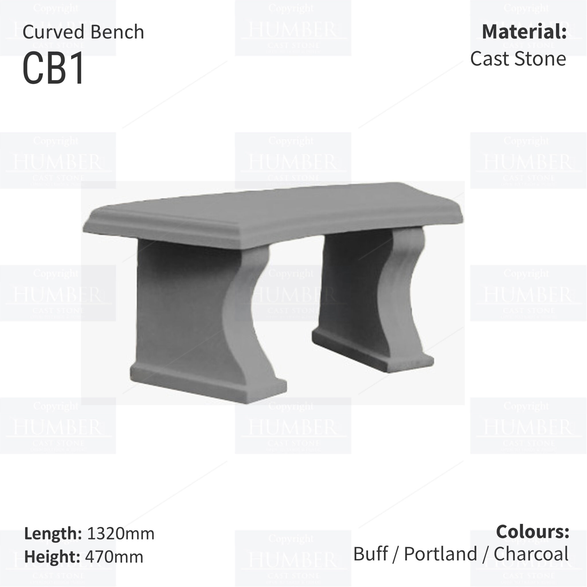 Curved Cast Stone Bench Seat – Humber Cast Stone