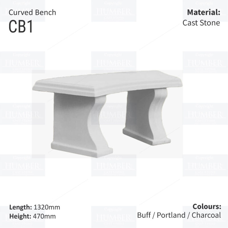 Curved Cast Stone Bench Seat – Humber Cast Stone