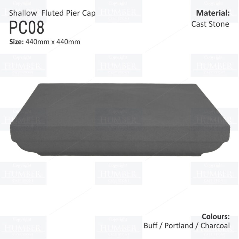 Slimline Fluted Pier Cap 440mm x 440mm – Humber Cast Stone