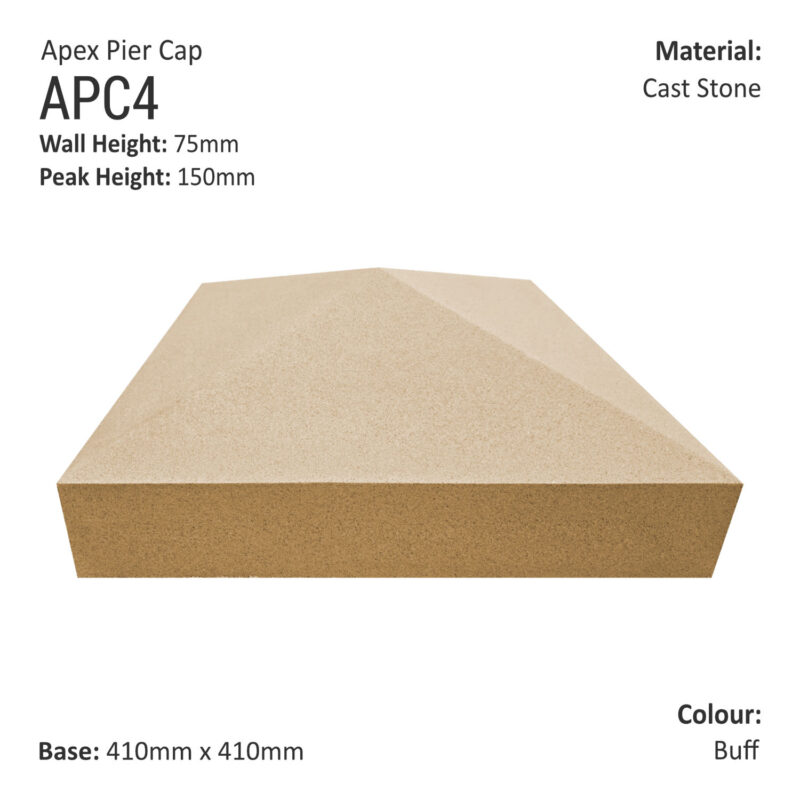 Apex Pier Cap 410mm x 410mm – Humber Cast Stone