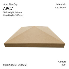 Apex Pier Cap 500mm x 500mm – Humber Cast Stone