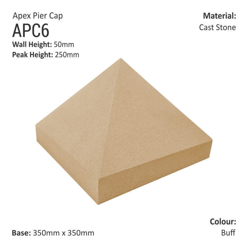 Tall Apex Pier Cap 350mm x 350mm – Humber Cast Stone